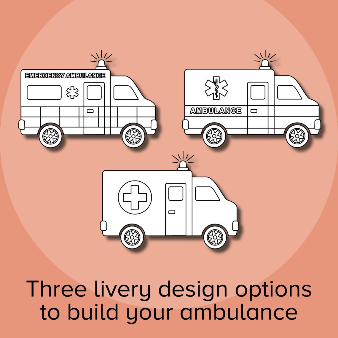 Build an Ambulance Cut & Paste Craft, Emergency Services Rescue Vehicle ...