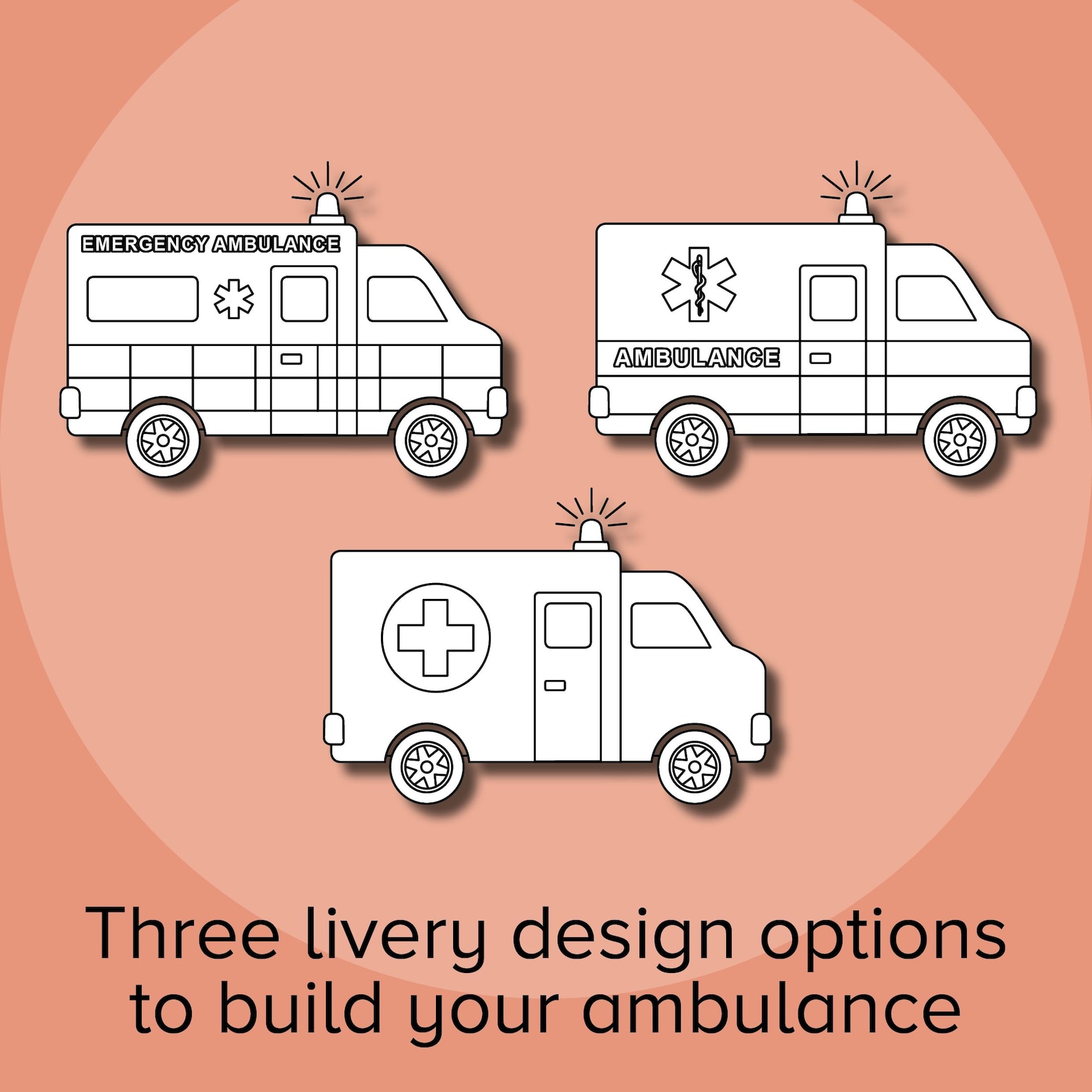 Build an Ambulance Cut & Paste Craft, Emergency Services Rescue Vehicle ...