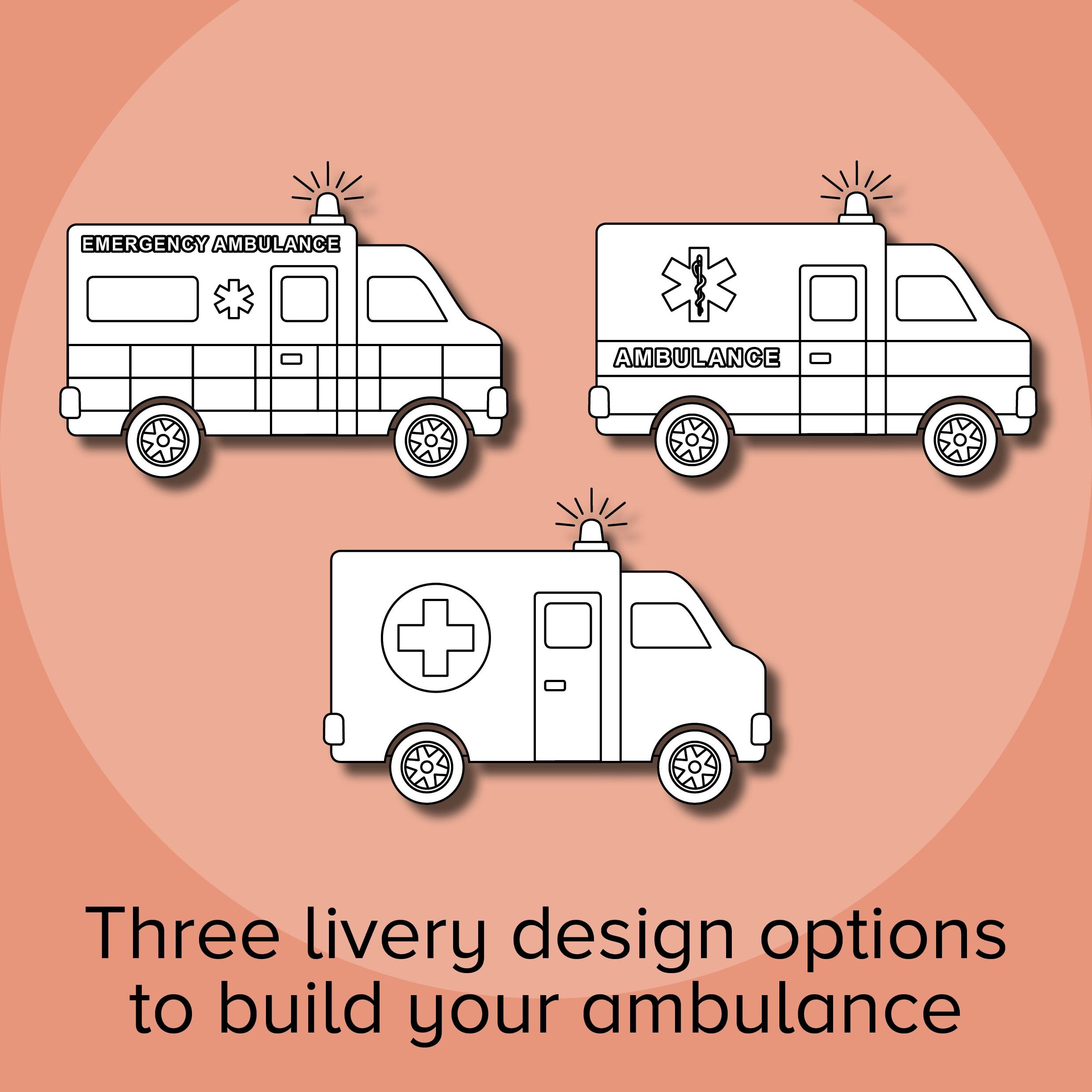Build an Ambulance Cut & Paste Craft, Emergency Services Rescue Vehicle ...