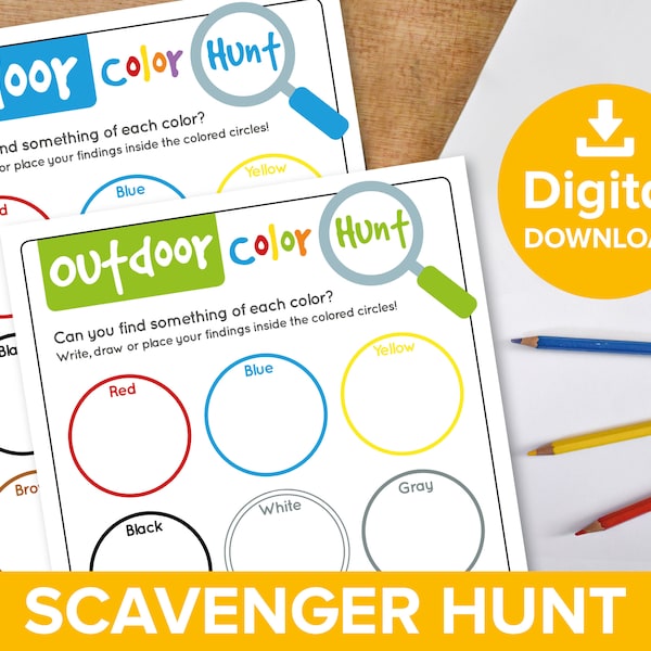 Minibeasts Scavenger Hunt, Kids Spot & Color Insect Nature Walk ...