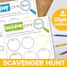 Color Scavenger Hunt Challenge, Kids Colour Treasure Trail Game ...