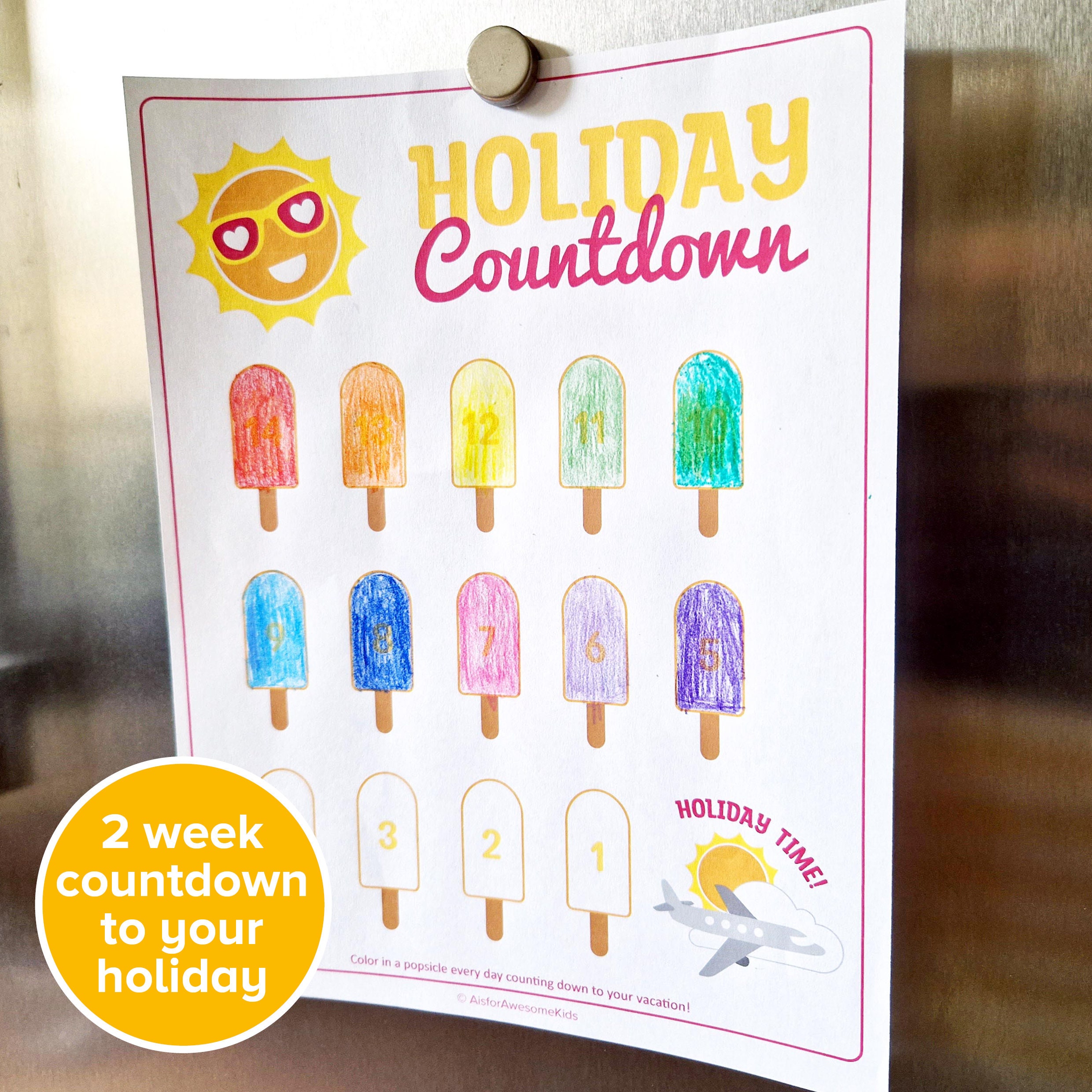 Vacation Countdown Charts, Summer Holiday Count Down Chart, Family Trip ...