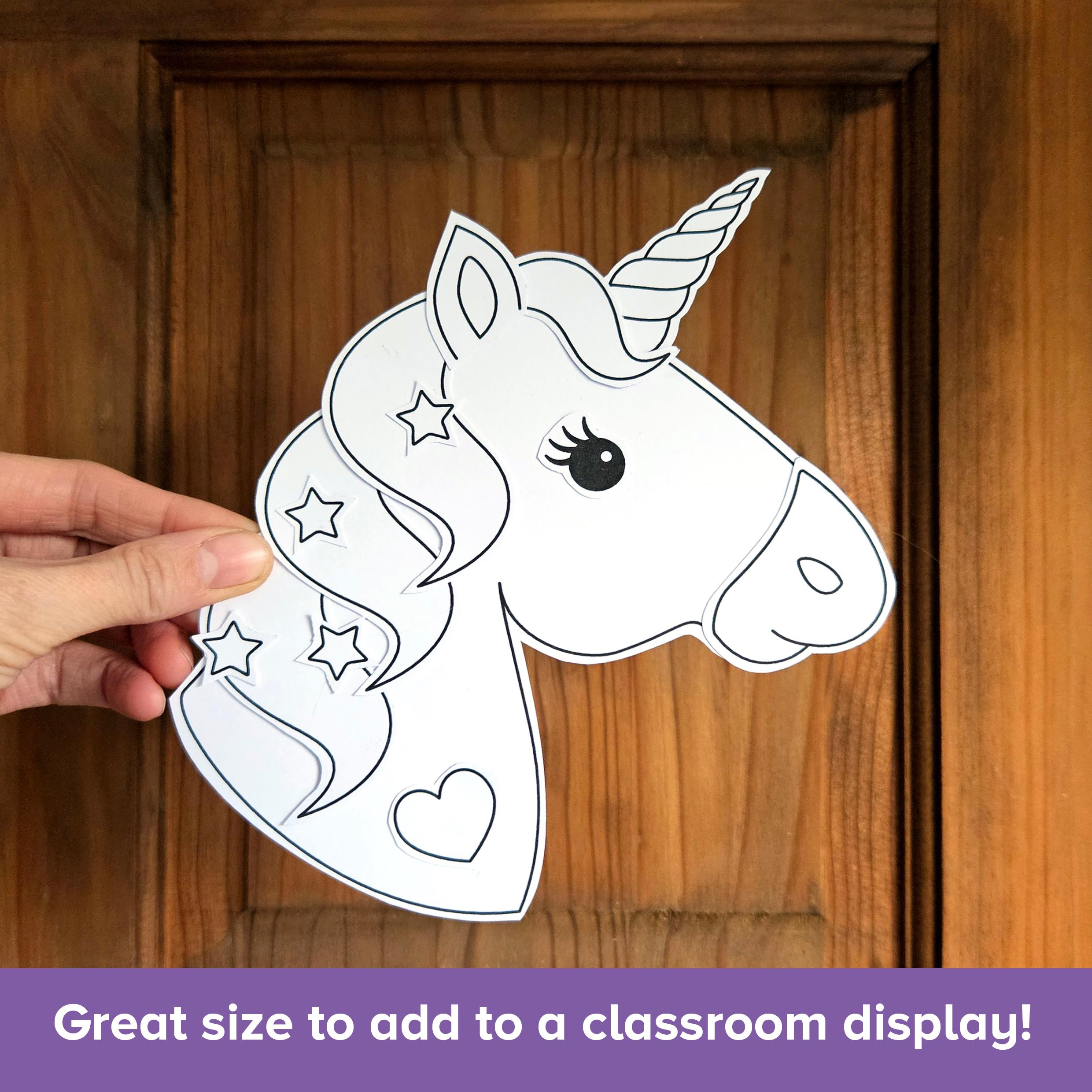 Unicorn Cut & Paste Craft Printable, Pegasus Color and Build Kit ...