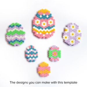 Easter Eggs Fuse Bead Templates, Hama Perler Nabbi Pyssla Beads Craft ...