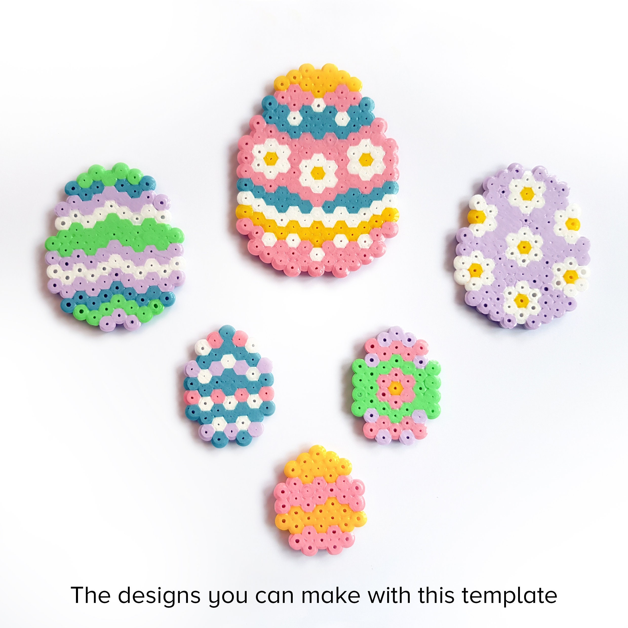 Easter Eggs Fuse Bead Templates, Hama Perler Nabbi Pyssla Beads Craft ...