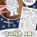 Astronaut Cut & Paste Craft, Color and Build Spaceman Puppet, Kids ...