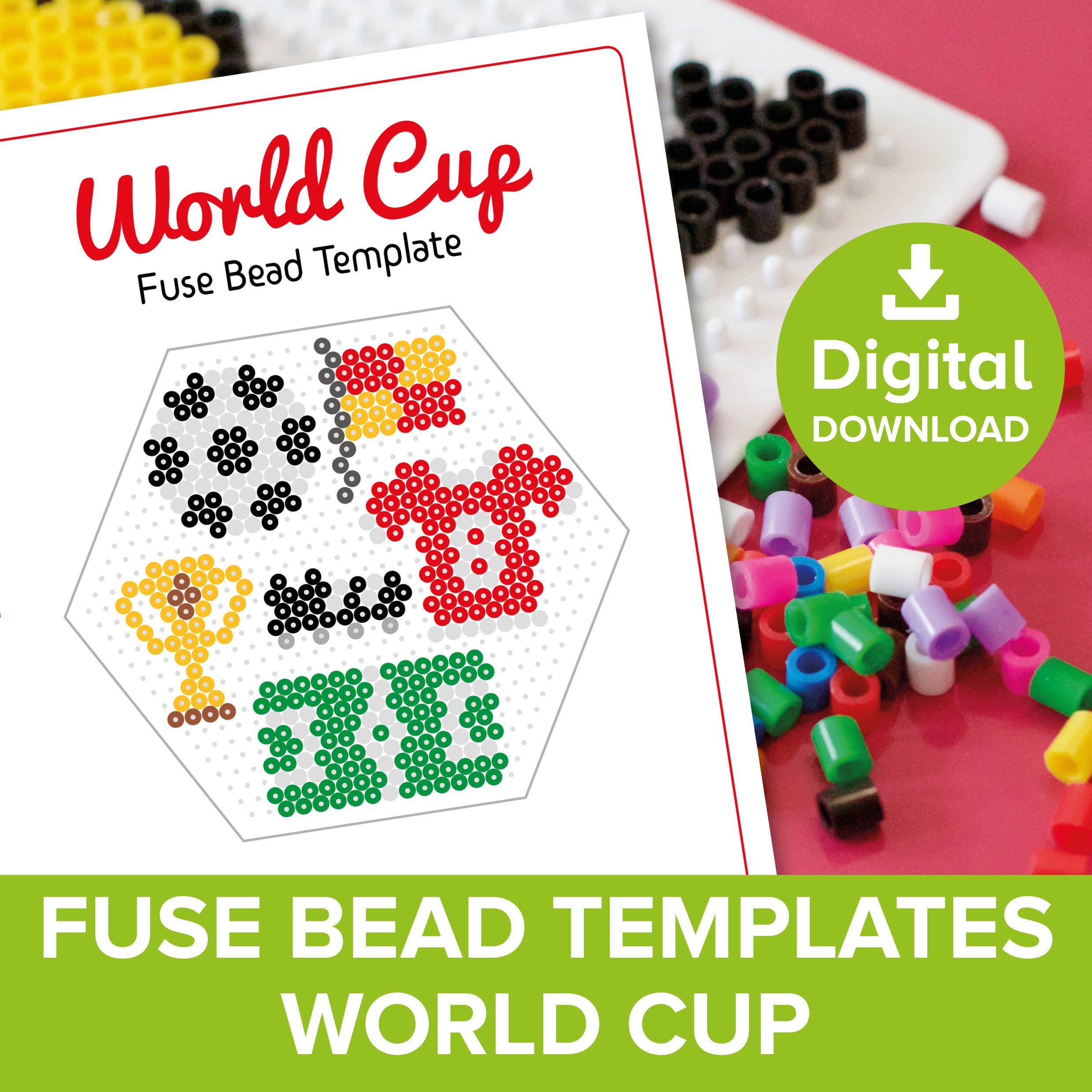 Soccer Football Fuse Bead Template World Cup Ball Game Sport - Etsy