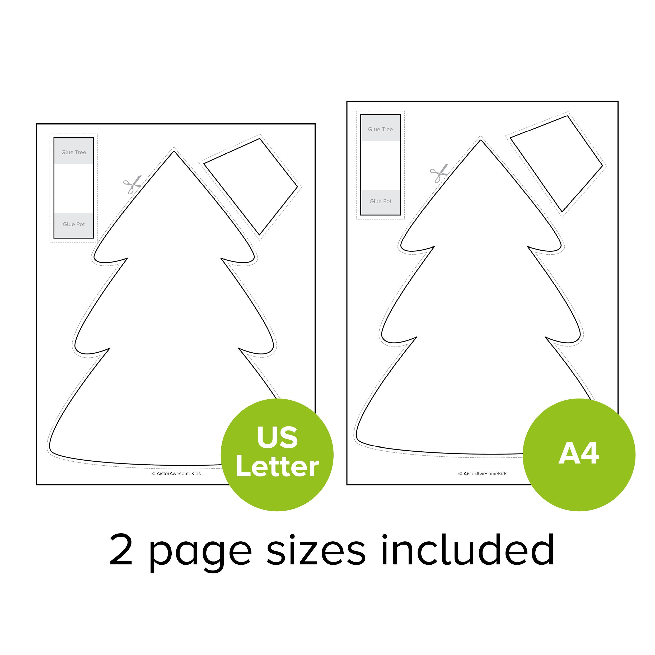 Build a Christmas Tree Craft Printable Xmas Party Cut and - Etsy