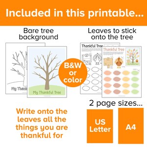 Thankful Tree Gratitude Cut & Paste Craft, Thanksgiving Love Printable ...
