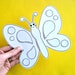 Butterfly Cut & Paste Craft Printable, Spring Bug Color and Build Kit ...