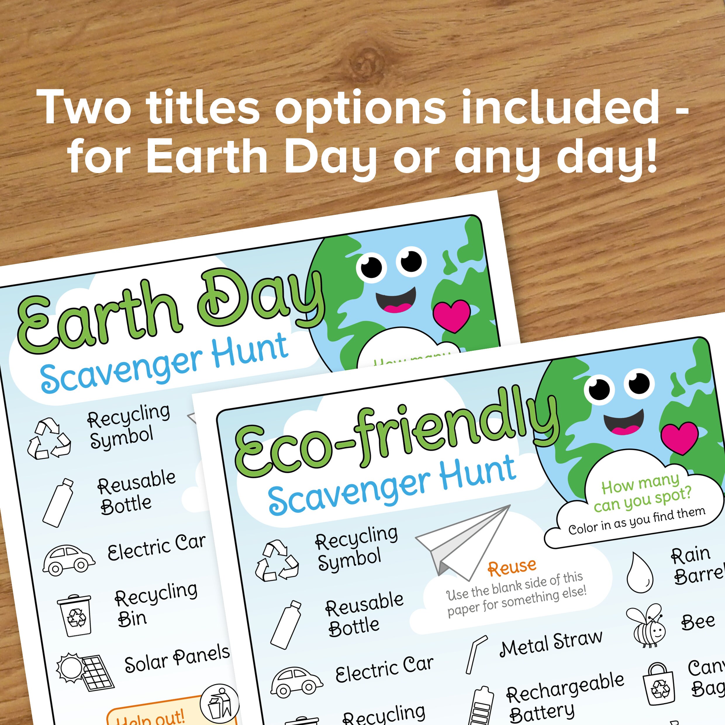 Eco Friendly Scavenger Hunt, Climate Action Earth Day Treasure Hunt ...