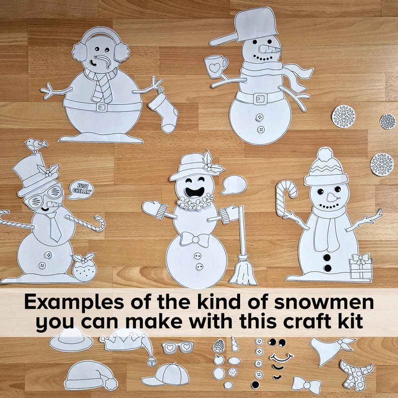 Build a Snowman Craft Printables, Christmas Cut and Paste Winter ...