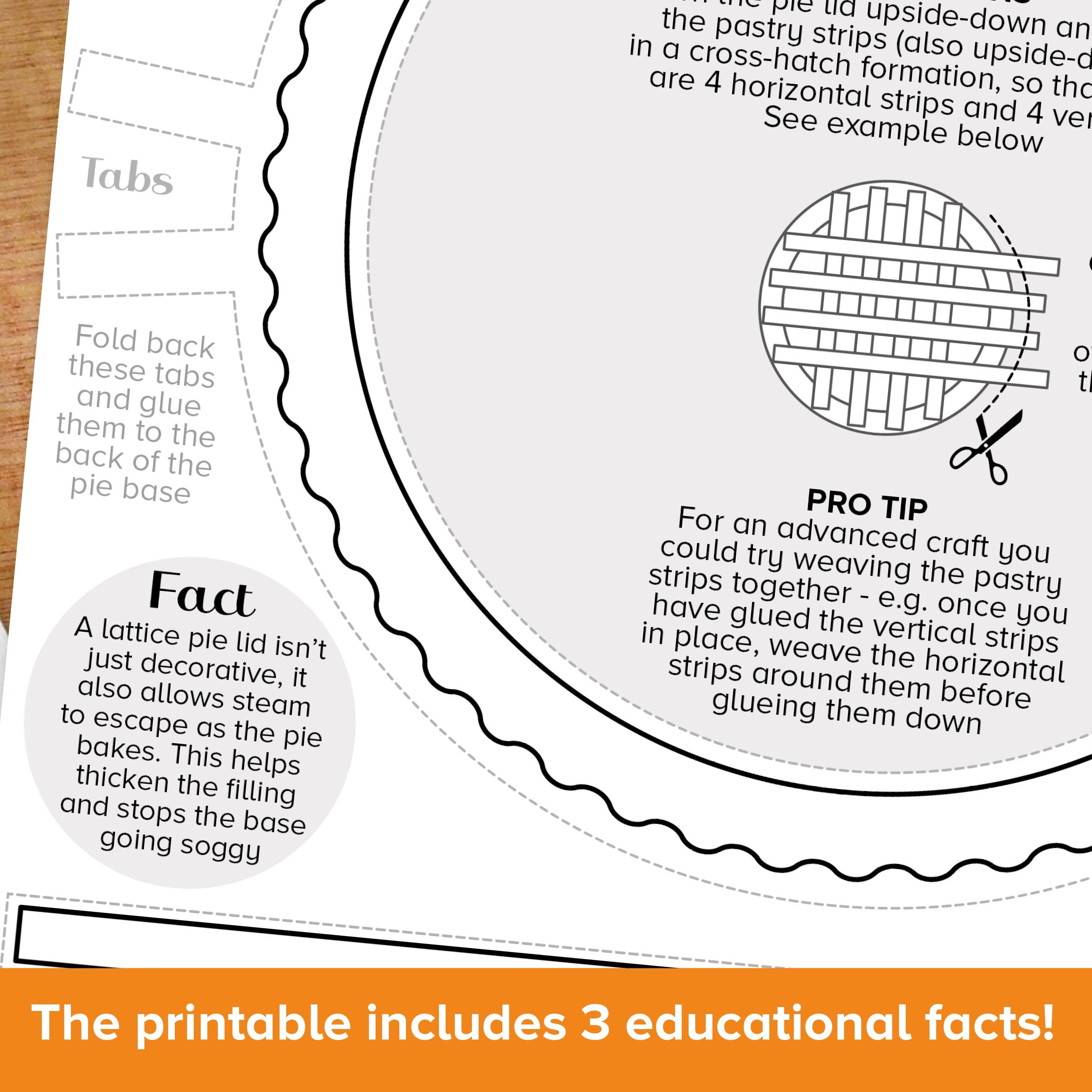 Build an Apple Pie Cut & Paste Craft, Fall Dessert Coloring Page ...