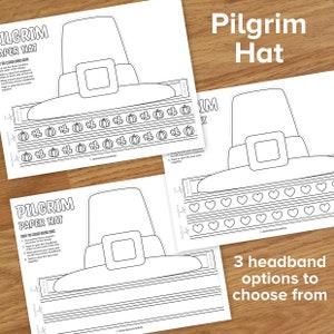 Thanksgiving Paper Hat Craft, Turkey Crown Coloring, Give Thanks ...