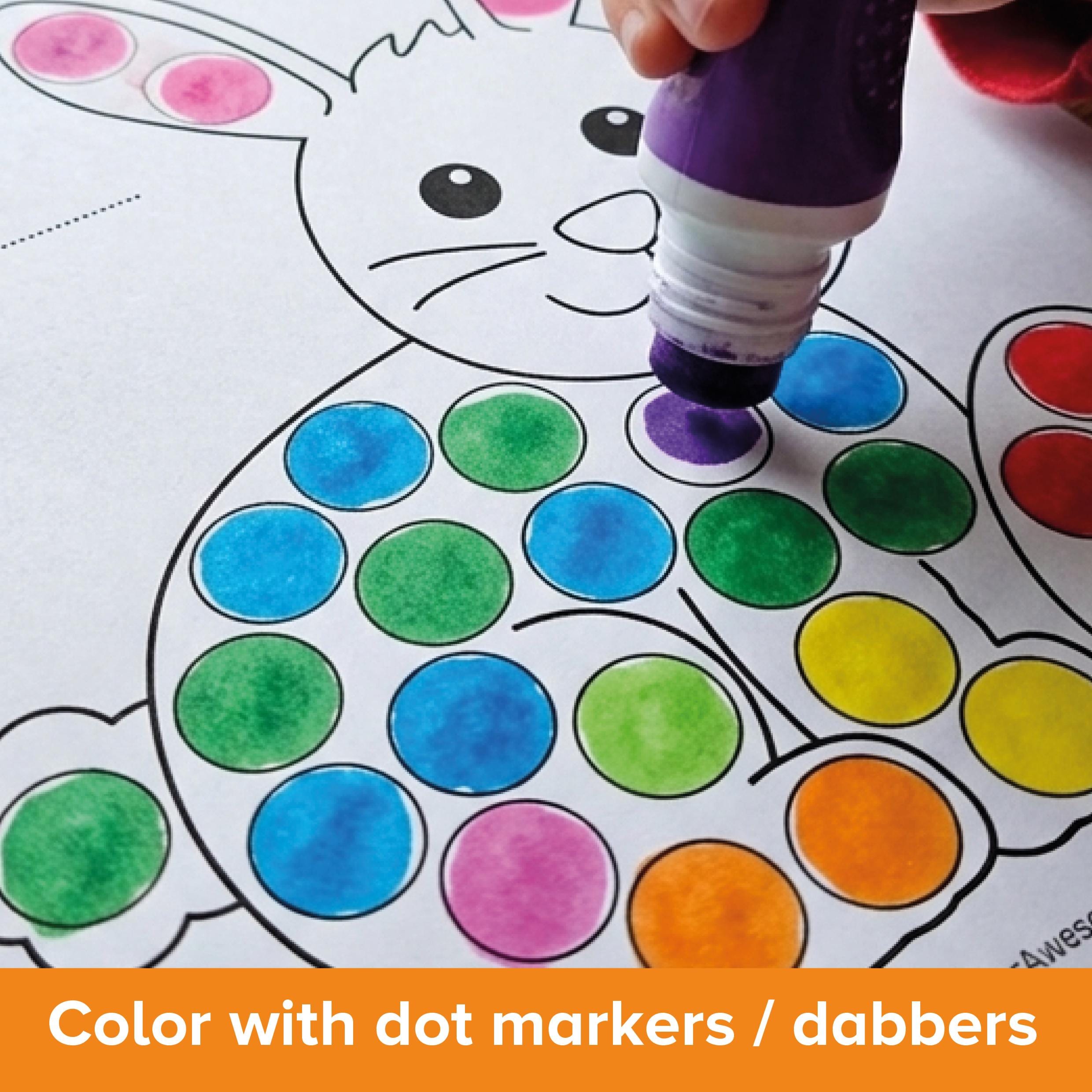 Easter Dot Art Coloring Pages, Spring Dabber Pen Marker Worksheet, Egg ...