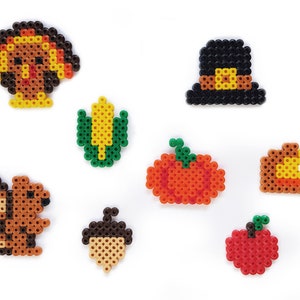 Thanksgiving Fuse Bead Craft Template Bundle, Fall Pumpkin Decor ...