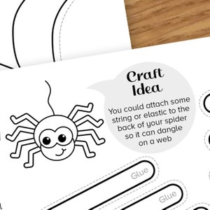 Spider Cut & Paste Craft, Halloween Build a Bug Coloring Kit, Kids ...