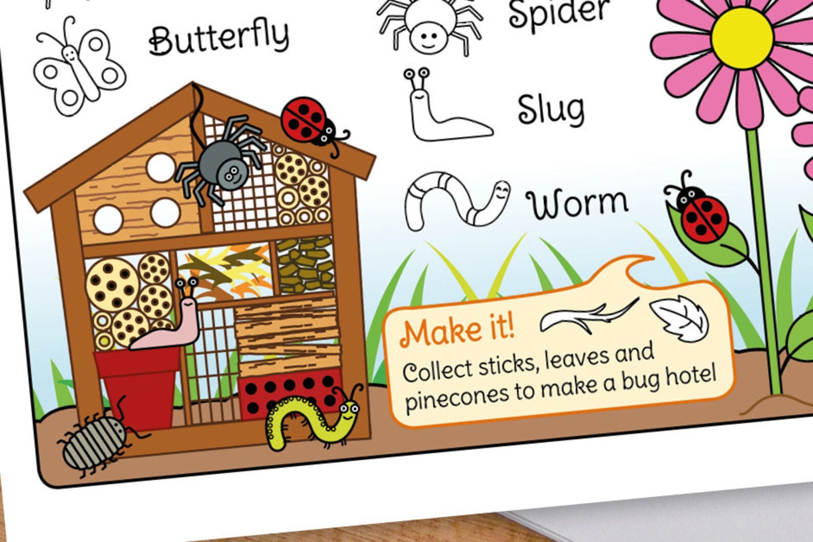 Minibeasts Scavenger Hunt, Kids Spot & Color Insect Nature Walk ...