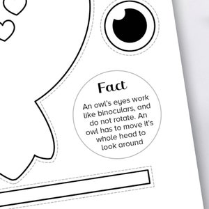 Build an Owl Cut & Paste Craft, Autumn Bird Coloring Printable Kit ...