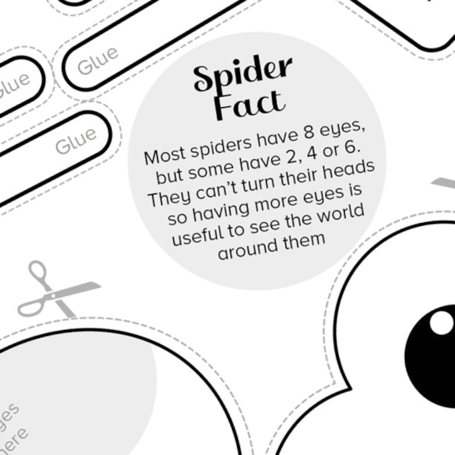 Spider Cut & Paste Craft, Halloween Build a Bug Coloring Kit, Kids ...