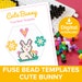 Cute Bunny Fuse Bead Templates, Hama Perler Nabbi Beads Craft Template ...