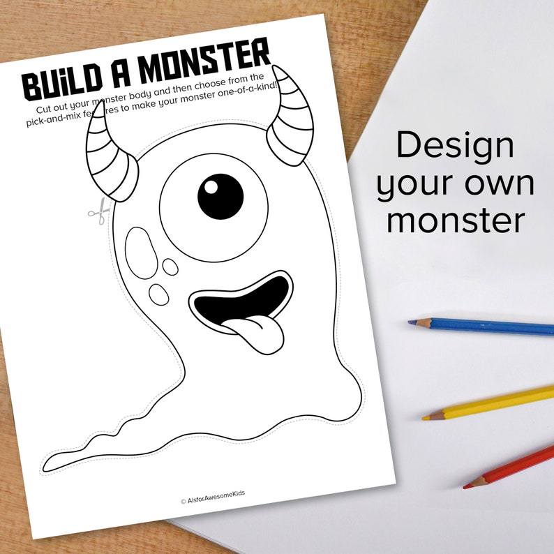 Make a Monster Mega Pack, Alien Pick & Mix Craft Printable, Halloween ...