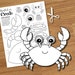 Crab Cut & Paste Craft Printable, Summer Beach Color and Build Art Kit ...