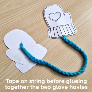 Build a Pair of Mittens Cut & Paste Craft, Winter Gloves Coloring ...