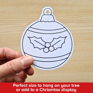 Christmas Bauble Coloring Crafts, Gift Tag Cut & Paste Printable ...