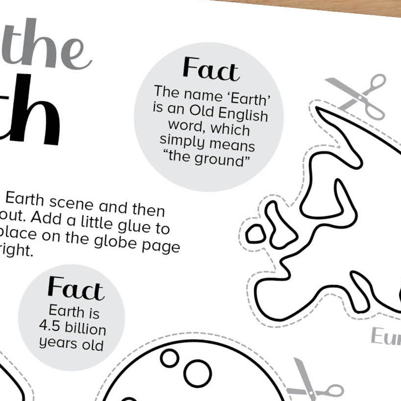 Build the Earth Cut & Paste Craft Printable, Earth Day Educational Art ...