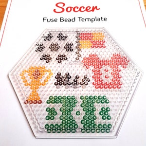Soccer Football Fuse Bead Template, World Cup Ball Game Sport Pattern ...