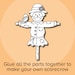 Scarecrow Cut & Paste Craft, Color and Build Autumn Straw Man, Kids ...