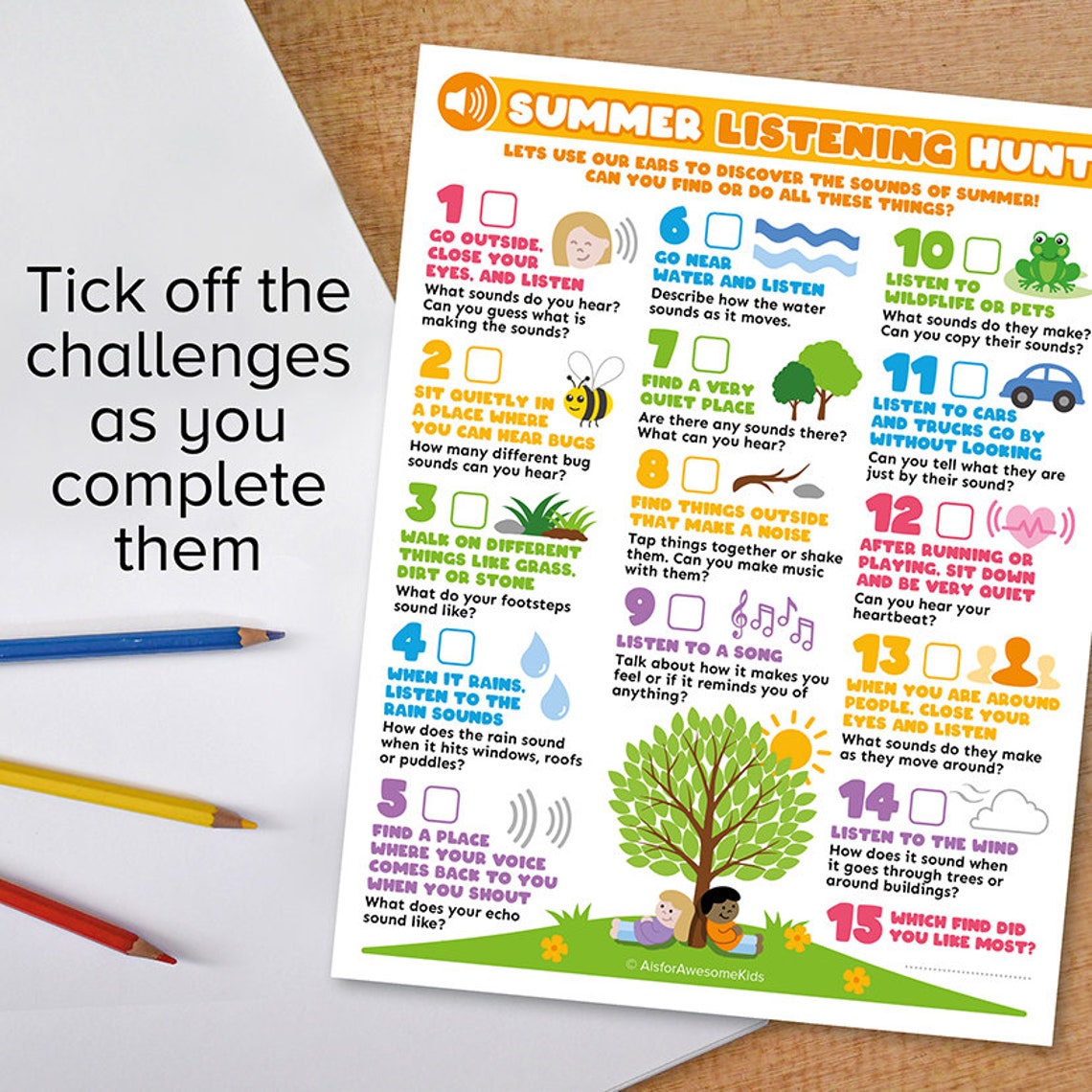 Fall Mindfulness Bucket List, All 4 Seasons Scavenger Hunt Challenges ...