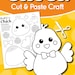 Easter Chick Cut & Paste Craft Printable, Build a Chicken Coloring ...