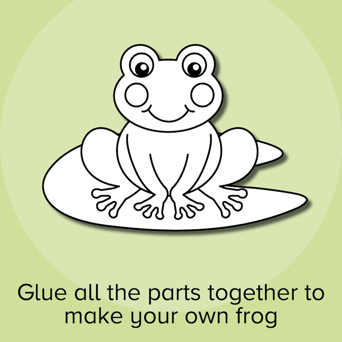 Frog Cut & Paste Craft Printable, Spring Animals Color and Build Art ...