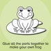 Build a Frog Cut & Paste Craft Printable, Spring Animal Coloring Art ...