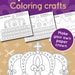 Paper Crown Craft, King Queen Hat Coloring, Princess Royal Celebration ...