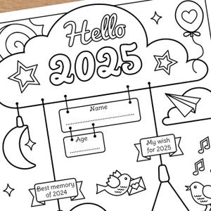 2025 New Year Activity Printable, My Best Memory of 2024 Coloring ...