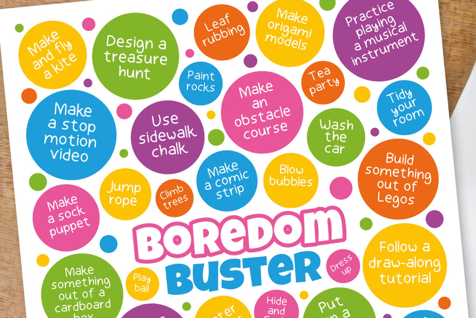 Summer Bucket List Boredom Busters, Kids School Break Activity Planner ...