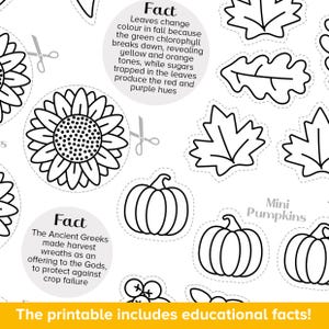 Fall Wreath Cut & Paste Craft, Autumn Harvest Festival Paper Door ...