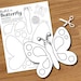 Butterfly Cut & Paste Craft Printable, Spring Bug Color and Build Kit ...