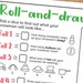 Roll & Draw a Snowman Drawing Prompt Activity, Kids Christmas Dice Game ...