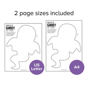 Ghosts Cut & Paste Crafts, Halloween Party Decoration Kit, Kids DIY ...