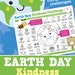 Earth Day Kindness Challenge Worksheet, Eco Friendly Nature Scavenger ...