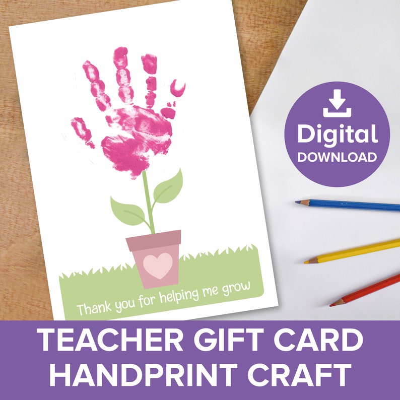 Flower Handprint Cards, Mother's Day Flowerpot Craft, Kids Fingerprint ...