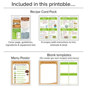 Mud Kitchen Recipe Cards, Kids Outdoor Nature Cooking Role Play Pack ...