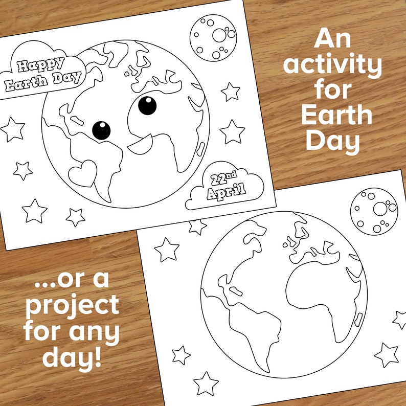 Build the Earth Cut & Paste Craft Printable, Earth Day Educational Art ...
