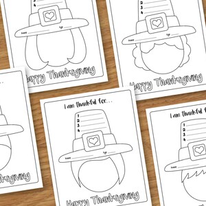 Thanksgiving Pilgrim Hat Writing Prompt, I Am Thankful for Kids ...