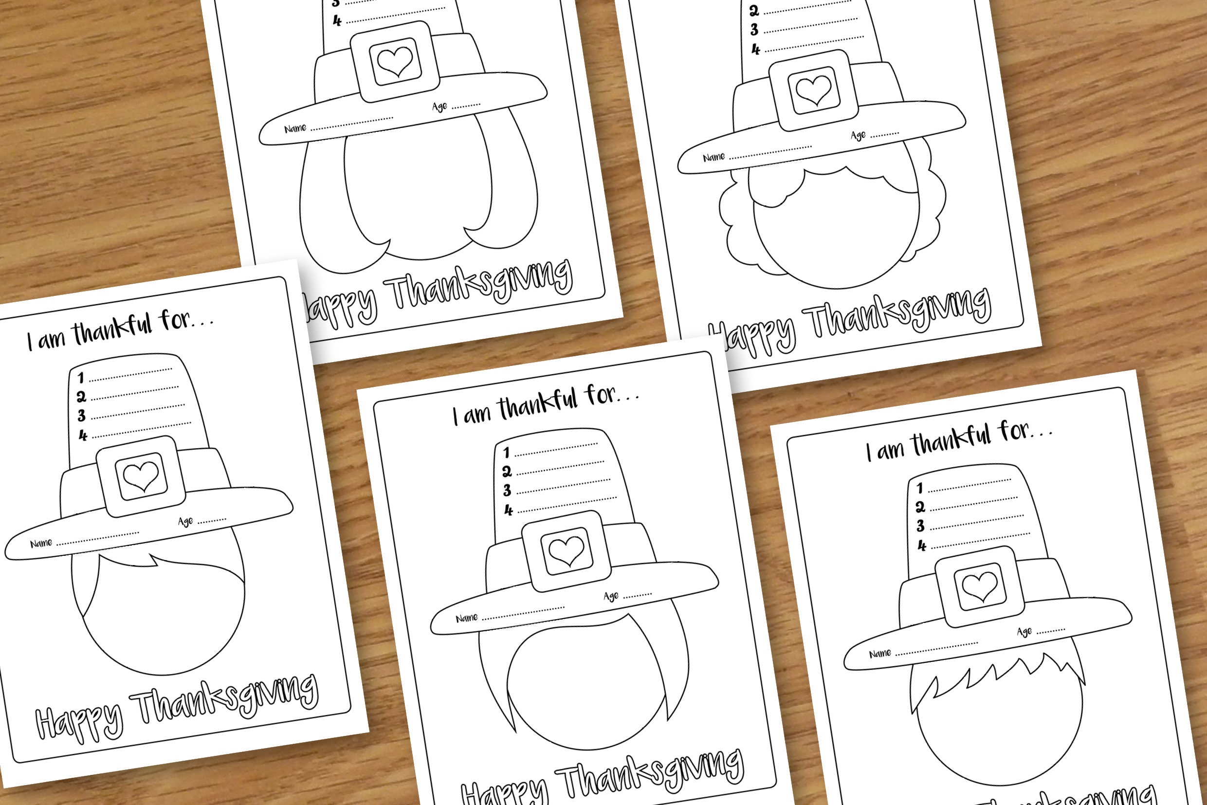 Thanksgiving Pilgrim Hat Writing Prompt, I Am Thankful for Kids ...