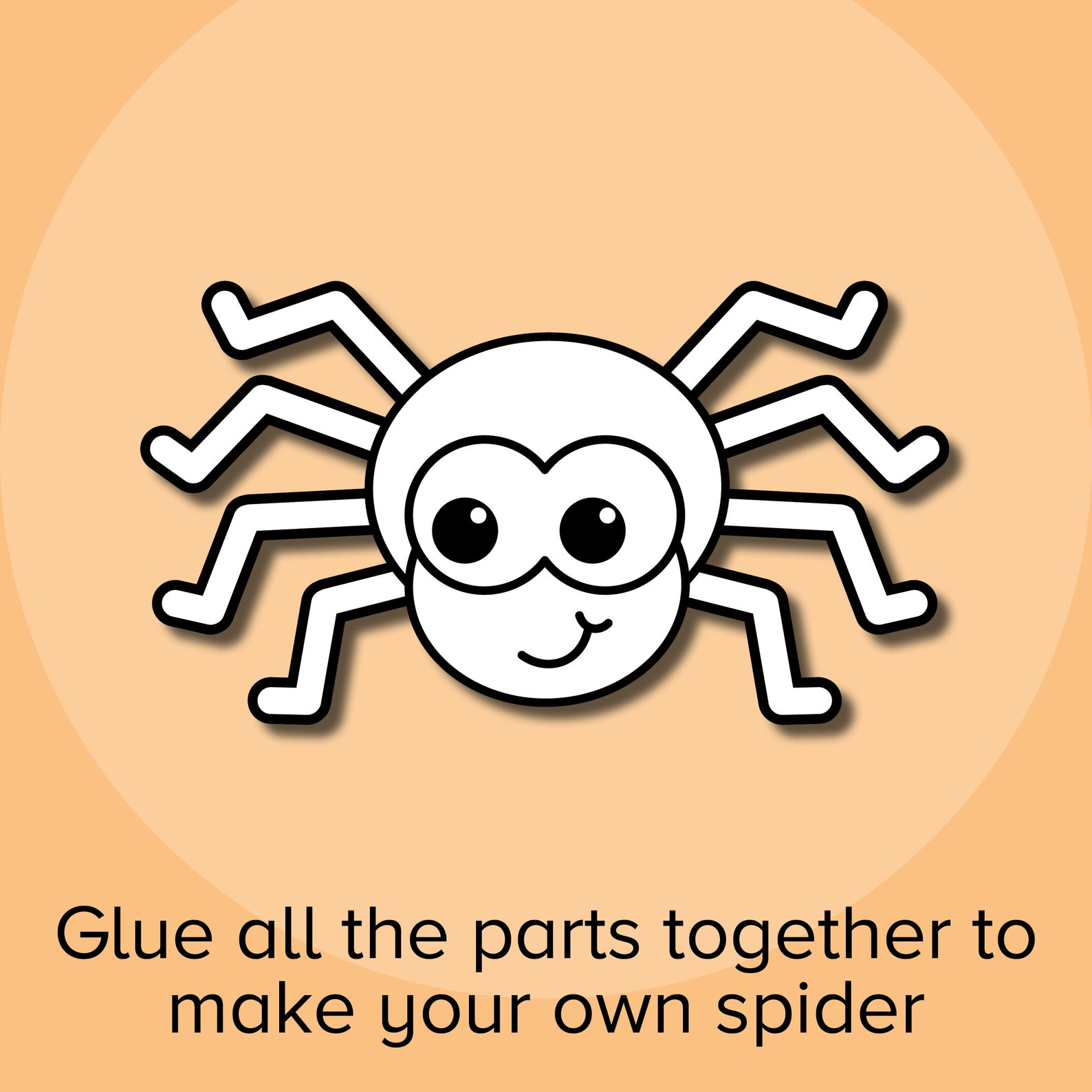 Spider Cut & Paste Craft, Halloween Build a Bug Coloring Kit, Kids ...